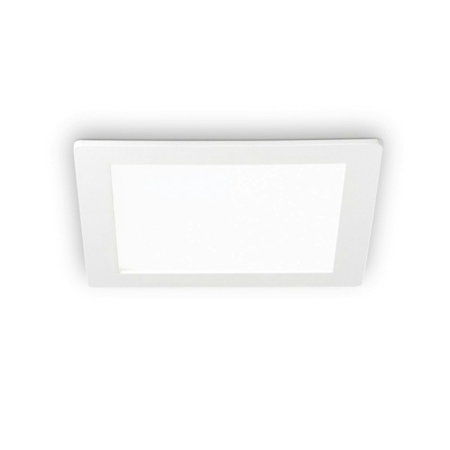 Groove Led 1 Light Small Square Warm Recessed Spotlight Panel White by ...