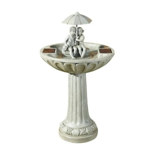 Primrose Umbrella Solar Powered Water Feature Bird Bath 82Cm by Tesco ...