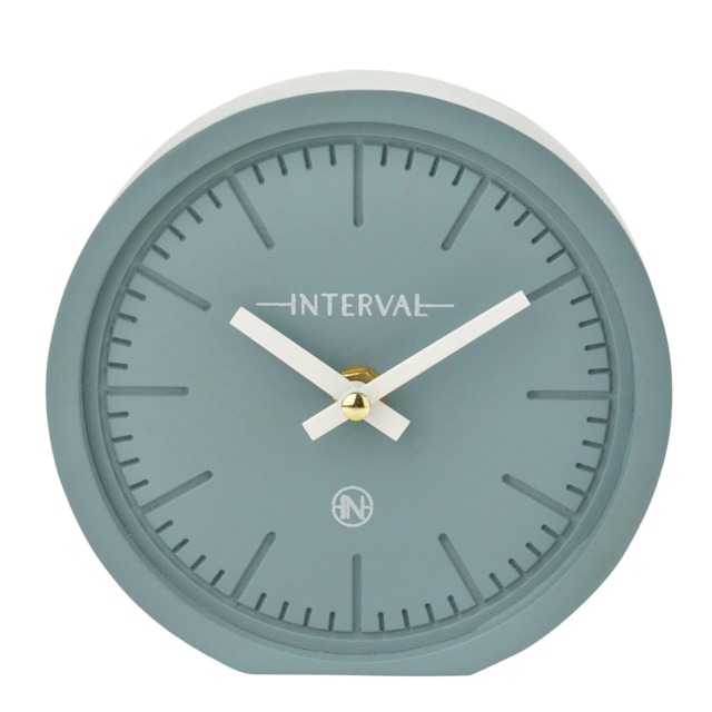 Interval Minimalist Desk Clock 15cm - Teal Blue Teal by Tesco ...