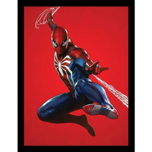 Spider-Man (Red Background) Framed 30X40Cm Print by Tesco - Marketplace ...