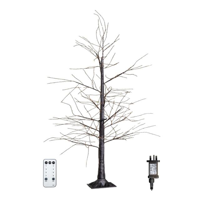 5ft (1.5m) tall light up black micro dot christmas tree with 800 warm ...
