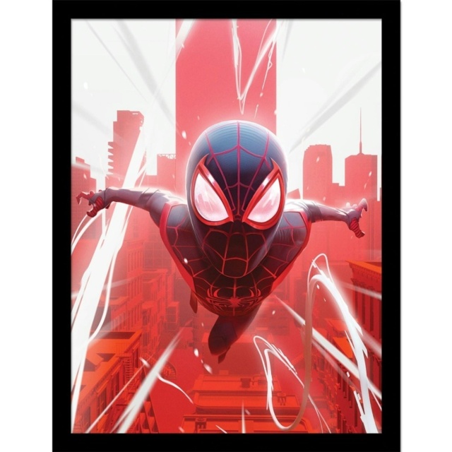 Spider-Man (Swinging) Framed 30X40Cm Print by Tesco - Marketplace ...