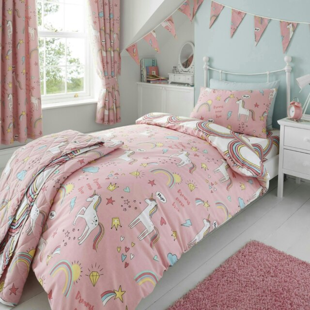 Unicorn rainbows double bedding by Tesco - Marketplace | ufurnish.com