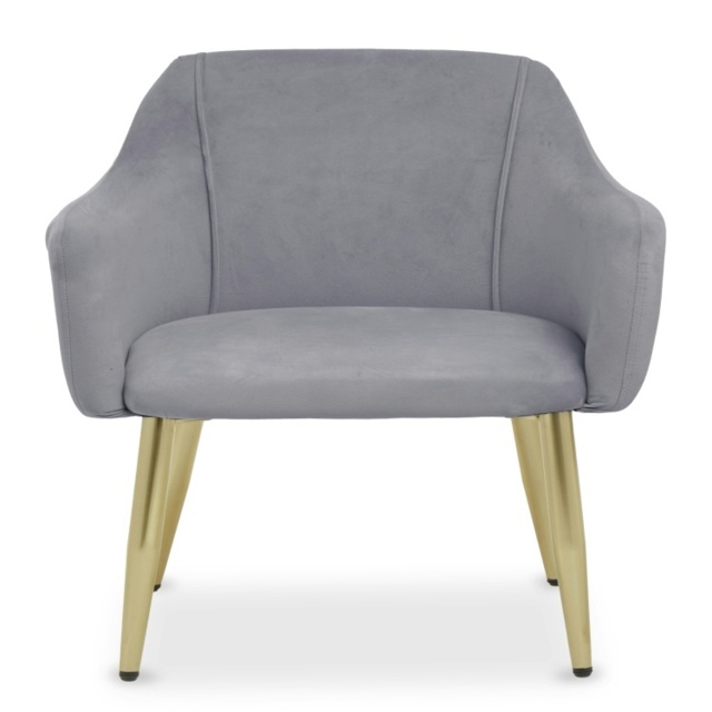 Interiors By Premier Grey Velvet Dining Chair, Mid-Century Modern ...