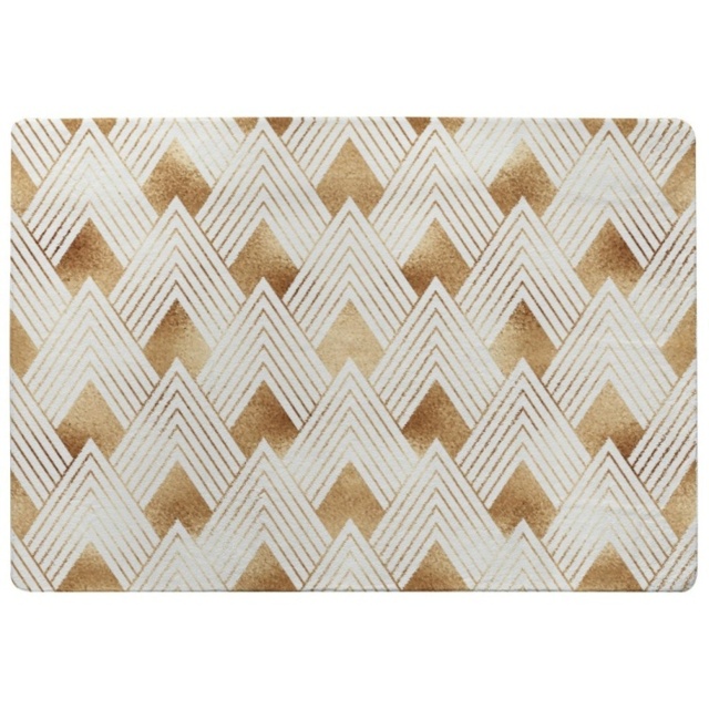 Golden Geometric Shapes (Rug) White - Xl: 160X230Cm by Tesco ...