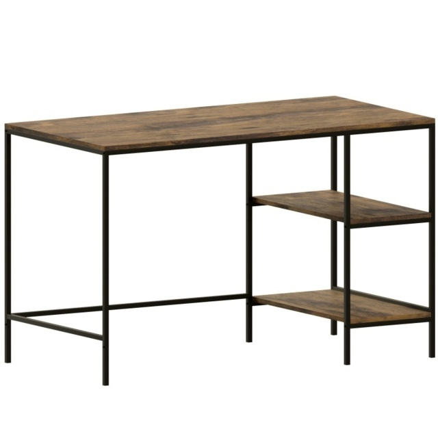 Vida Designs Brooklyn Computer Desk 2 Shelves Home Office Workstation ...