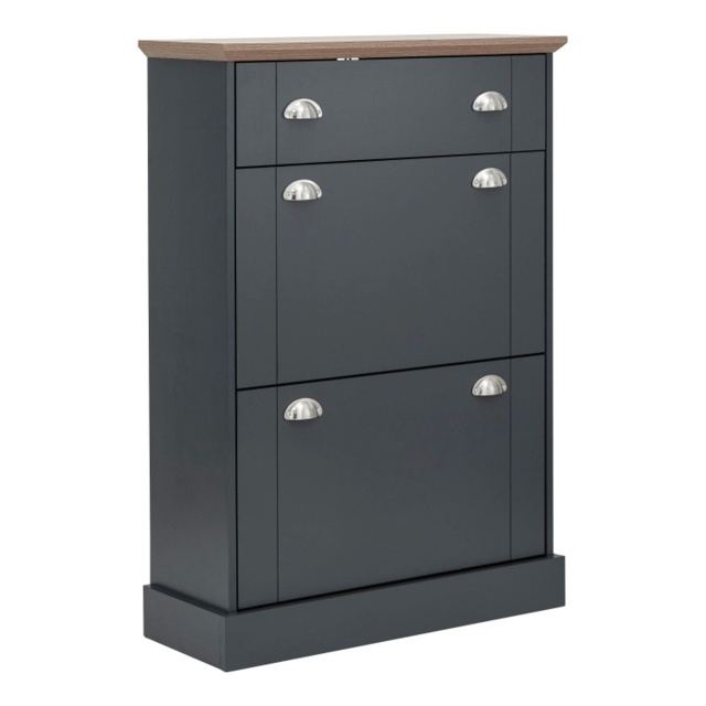 Gfw Kendal Deluxe Shoe Cabinet - Slate Blue by Tesco - Marketplace ...