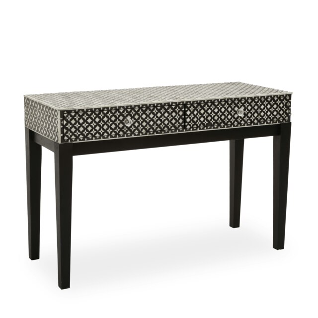 Exquisite Mother Of Pearl Console Table, Durable Sofa Table, Monochrome ...