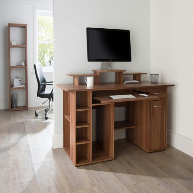 San Diego Computer Desk In Walnut Look by Tesco - Marketplace ...