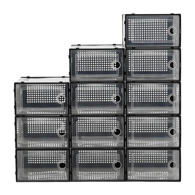 Living And Home 12 Pack Plastic Stackable Shoe Storage Boxes by Tesco ...