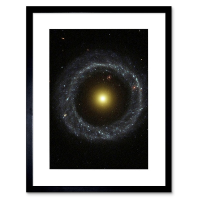 "Hubble Space Ring Of Stars Pinwheels Nucleus 9X7"" Black Framed Wall ...