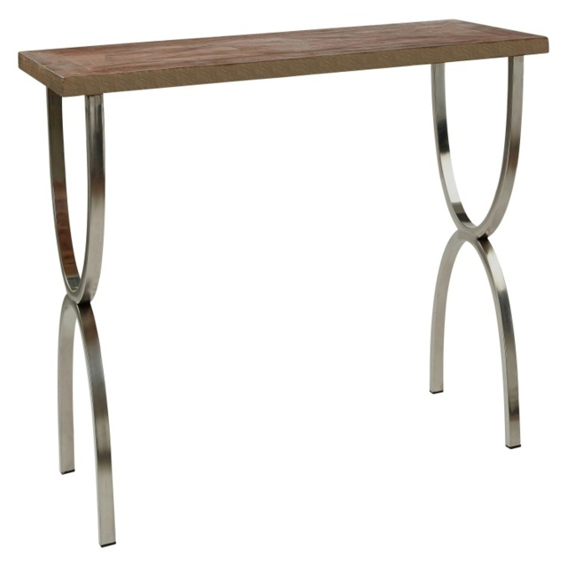 Interiors By Premier Rustic Wood Top Console Table, Rectangular Console ...