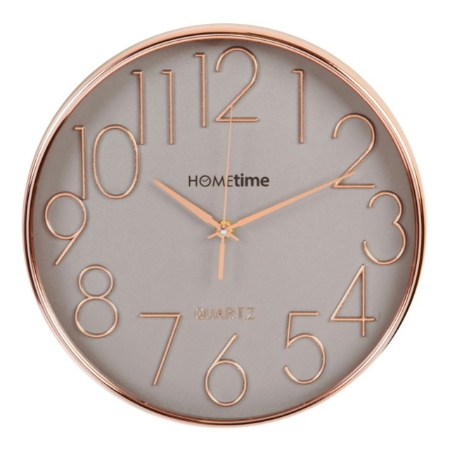 Hometime Round Wall Clock Gold Raised Numbers 30Cm by Tesco ...