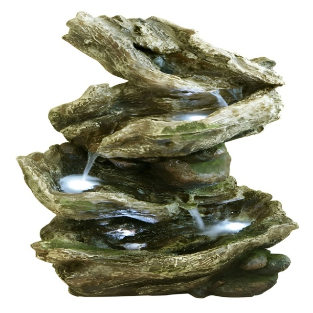 Primrose Rocky River Stone Effect Cascade Water Feature Fountain With ...