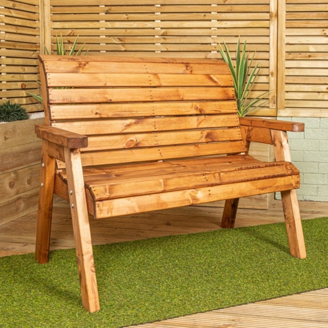 Charles Taylor Hand Made Traditional 2 Seater Chunky Rustic Wooden ...