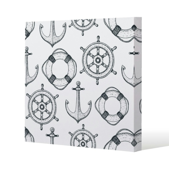 Anchor & Wheel (Canvas Print) 90 X 90 X 4Cm by Tesco - Marketplace ...