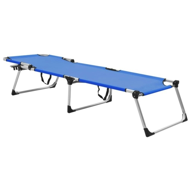 Extra High Folding Senior Sunbed Blue Aluminium by Tesco - Marketplace ...