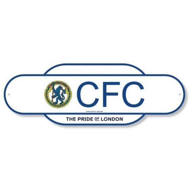 Chelsea fc retro years crest door sign - white/blue - one size by Tesco ...