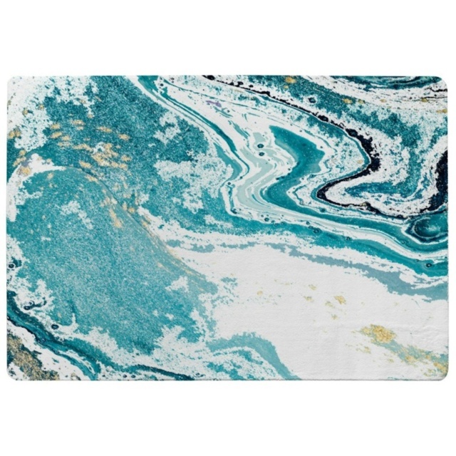Blue Marble (Rug) Blue - Medium: 80X150Cm by Tesco - Marketplace ...
