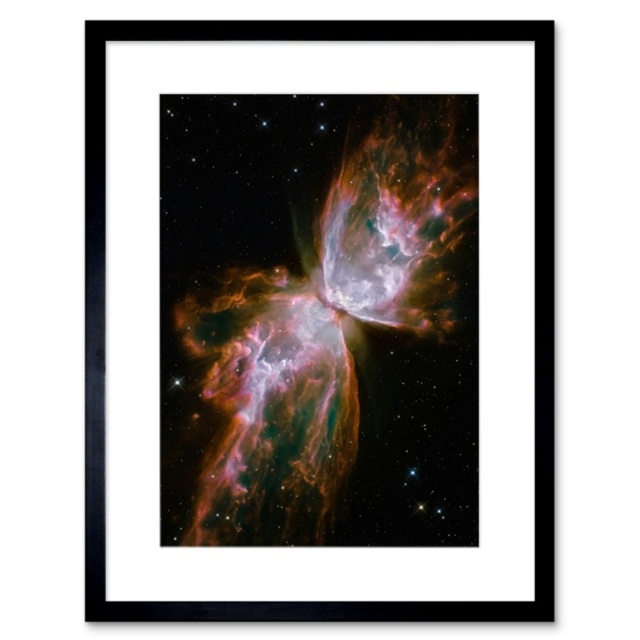 "Hubble Space Celestial Butterfly Stellar Demise 9X7"" Black Framed ...