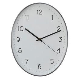 Elko Oval Wall Clock with Dark Grey Finish by Tesco - Marketplace ...