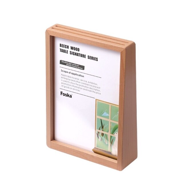 A4 Beech Wood Vertical Double Side Photo Frame by Tesco - Marketplace ...