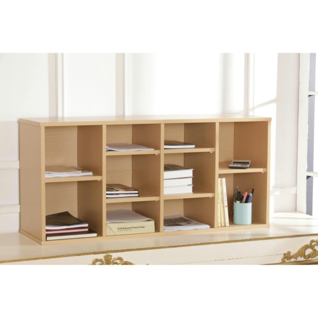 10 Cube Bookshelf Wooden Storage Organiser Tv Stand Wood Shelving Open ...