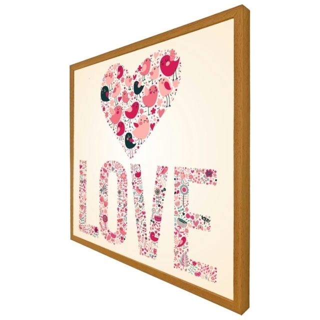 Love Hearts (Picutre Frame) Brown - Oak - M by Tesco - Marketplace ...