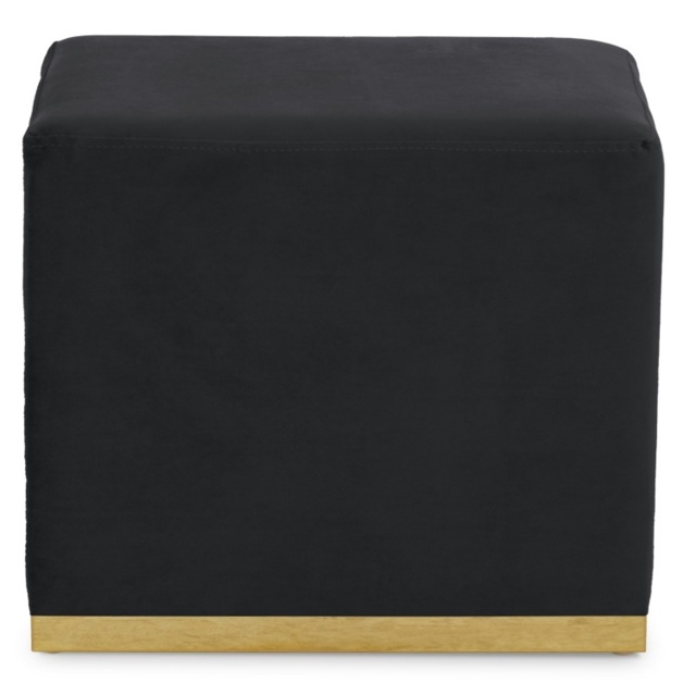 Interiors By Premierinteriors By Premier Black And Square Footstool ...
