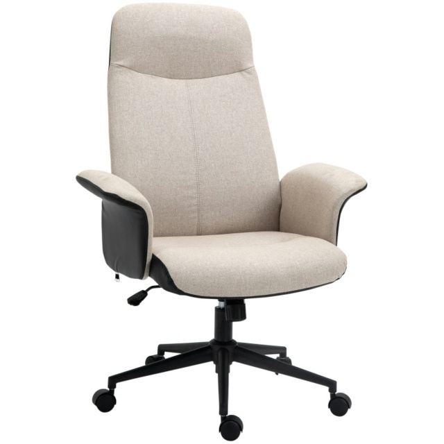 Vinsetto High-Back Office Chair Computer Desk Chair With Tilt Beige by ...