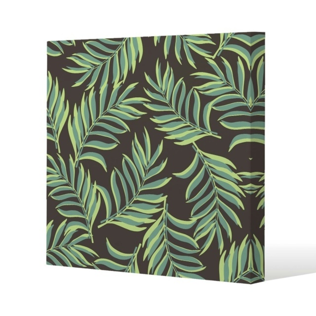 Green Palm Leaves (Canvas Print) 77 X 77 X 4Cm by Tesco - Marketplace ...