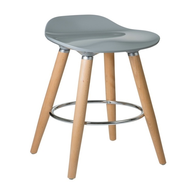Interiors By Premier Grey Bar Stool, Space-Saving Kitchen Stool, Easy ...
