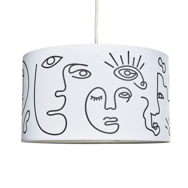 Valuelights Modern White Artistic Portrait Ceiling Pendant Light Shade ...