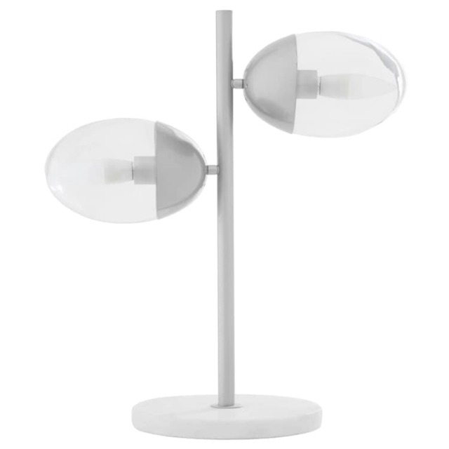 Interiors By Premier Versatile Chrome Finish Two Shade Table Lamp ...