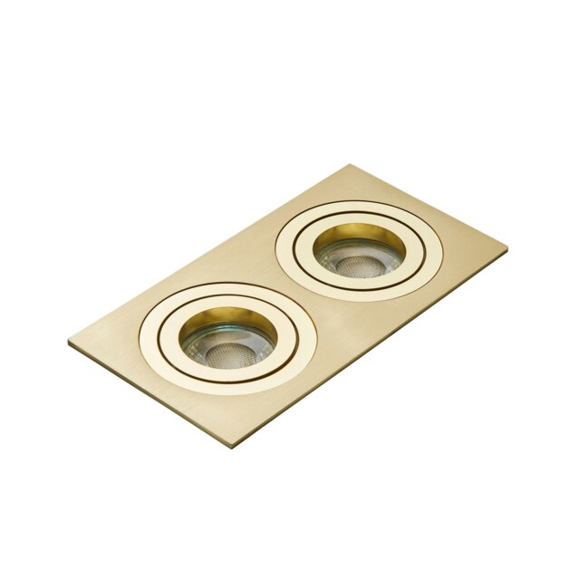 BHS Faina 2 Light Adjustable Double Recessed Spotlight Gold Brass 1 by ...
