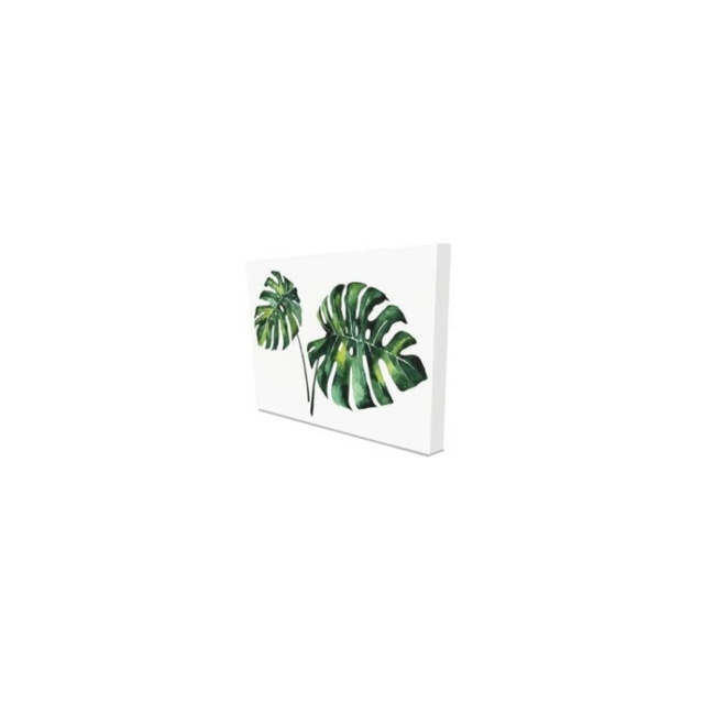 Twin Palm Leaves (Canvas Print) 76Cm X 50Cm by Tesco - Marketplace ...