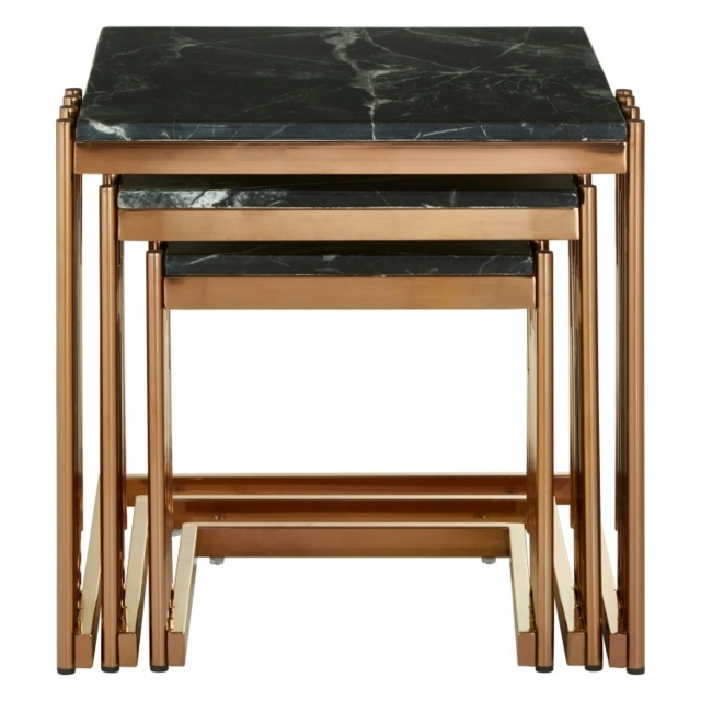 Interiors By Premier Durable Design Set Of 3 Square Nesting Tables ...