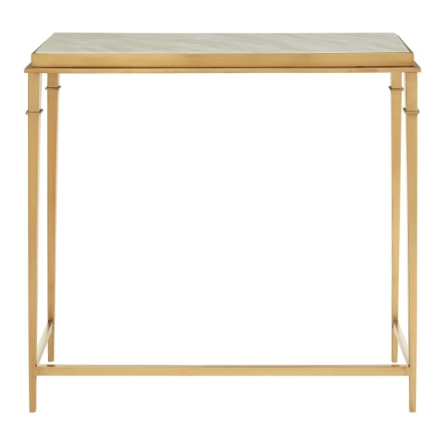 Interiors By Premier Elegant Rectangular Console Table, Marble Top Console Table For Livingroom ...