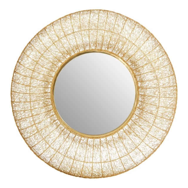 Templar Gold Finish Wall Mirror Gold by Tesco - Marketplace | ufurnish.com