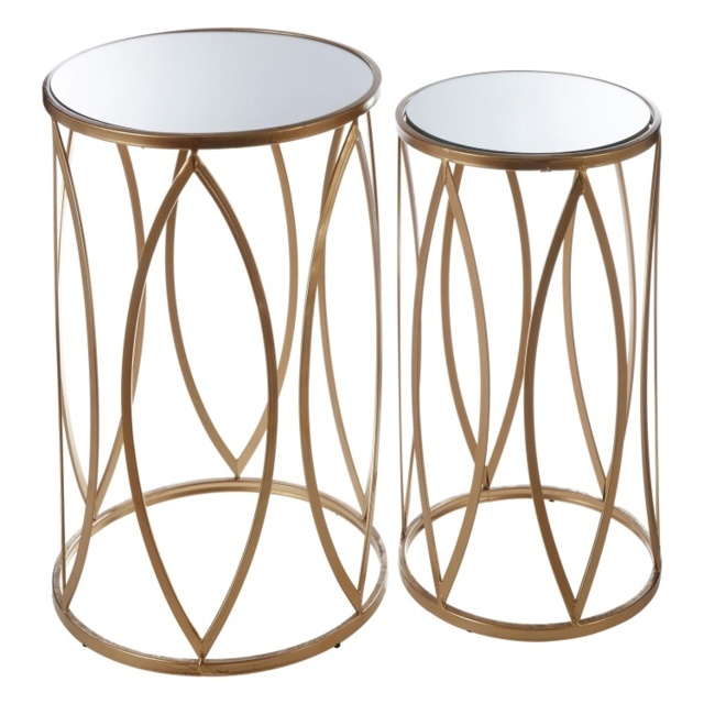 Set Of Two Arcana Gold Finish Side Tables. Gold by Tesco - Marketplace ...
