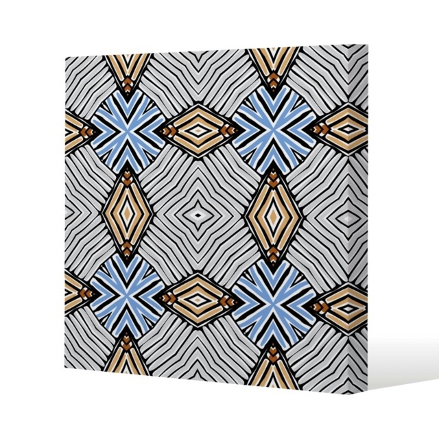 Abstract Geometric Roughly Hatched Shapes Colored With Hand Drawn Brush ...