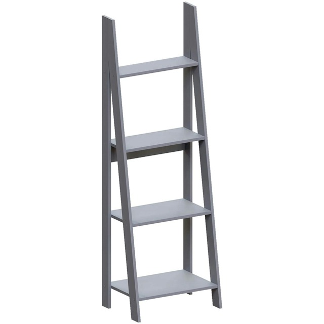 Vida designs bristol 4 tier step ladder bookcase display storage, grey ...