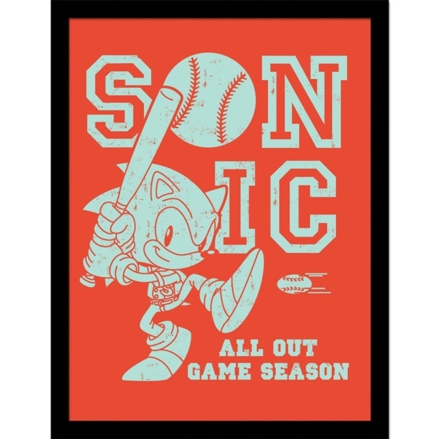 Sonic The Hedgehog (All Out Game Season) Framed 30X40Cm Print by Tesco ...