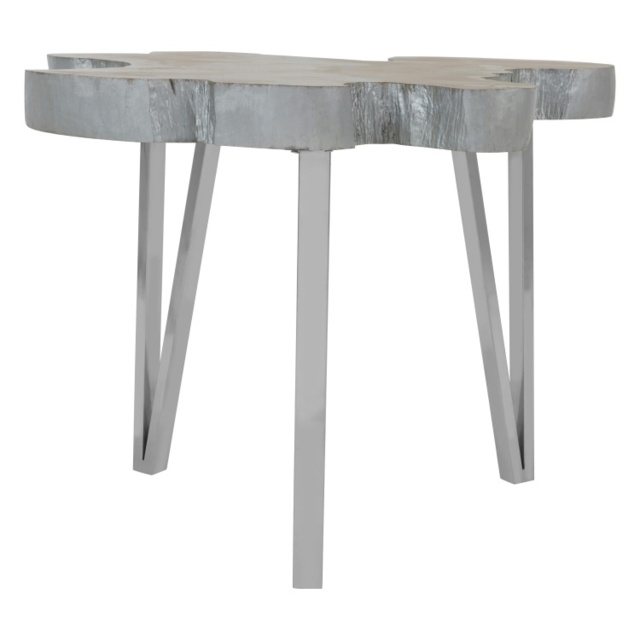 Surak Teak Wood Medium Side Table Silver by Tesco - Marketplace ...