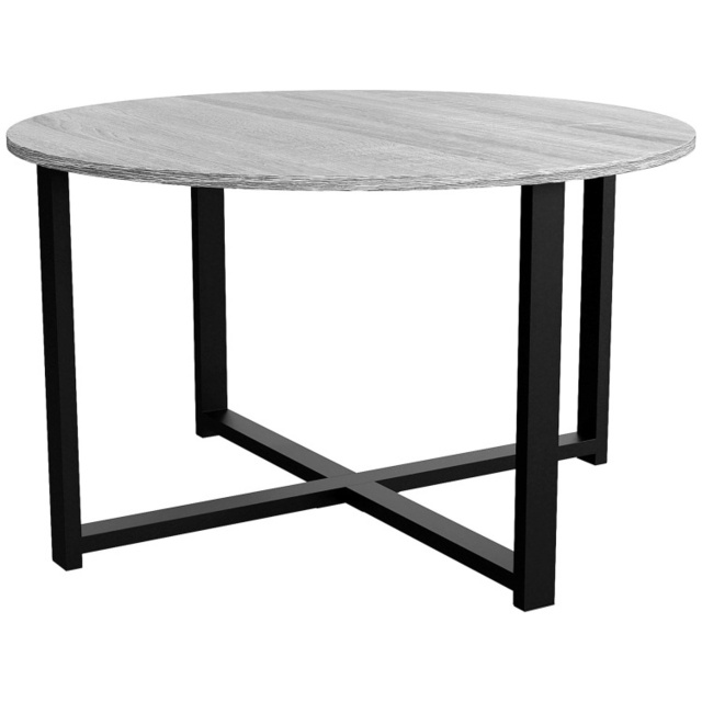 Vida Designs Brooklyn Round Coffee Table Industrial Side Living Room ...