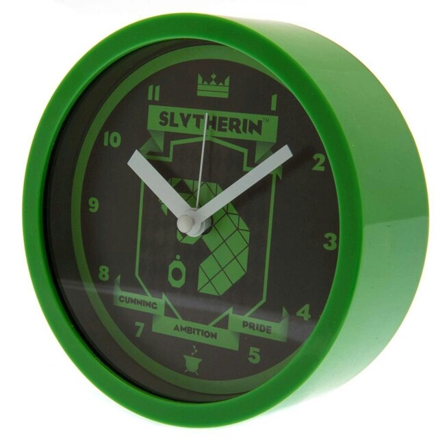 Harry Potter Slytherin Analogue Desk Clock - Green/Black - One Size by ...