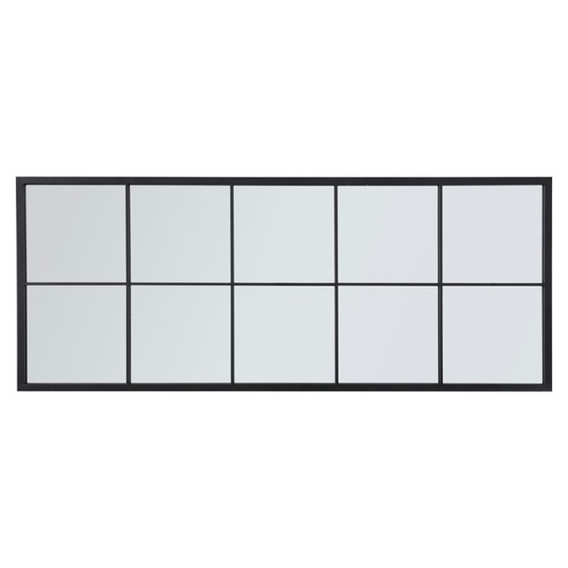 Living And Home Full-Length Rectangle Window Mirror - Black by Tesco ...
