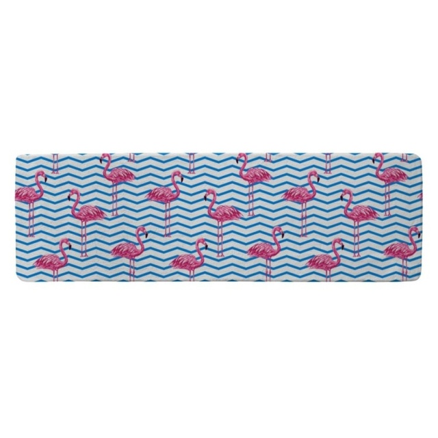 Flamingo & Blue Geometric Lines (Runner Rug) Multi by Tesco ...