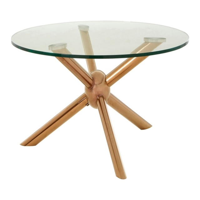 Interiors By Premier Versatile Round Rose Gold Coffee Table, Unique ...