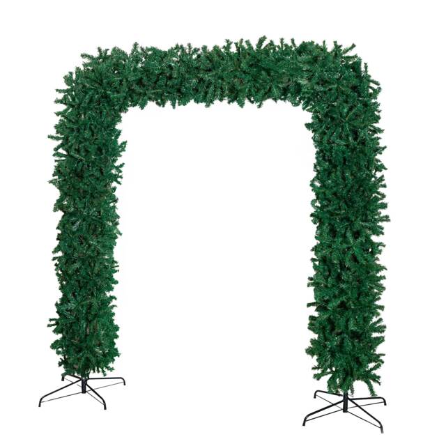 8ft (2.35m) samuel alexander double door plain green flat top christmas ...